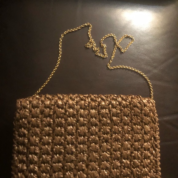 Rodo | Bags | Vintage Rodo Straw Purse Brown Gold Chain Bag | Poshmark